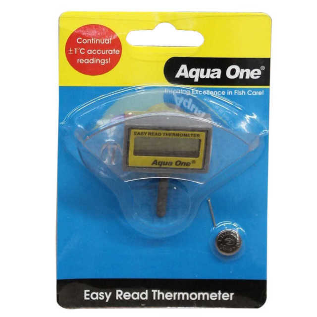 Aqua One Easy Read Lcd Digital Thermometer Inside Tank 10297