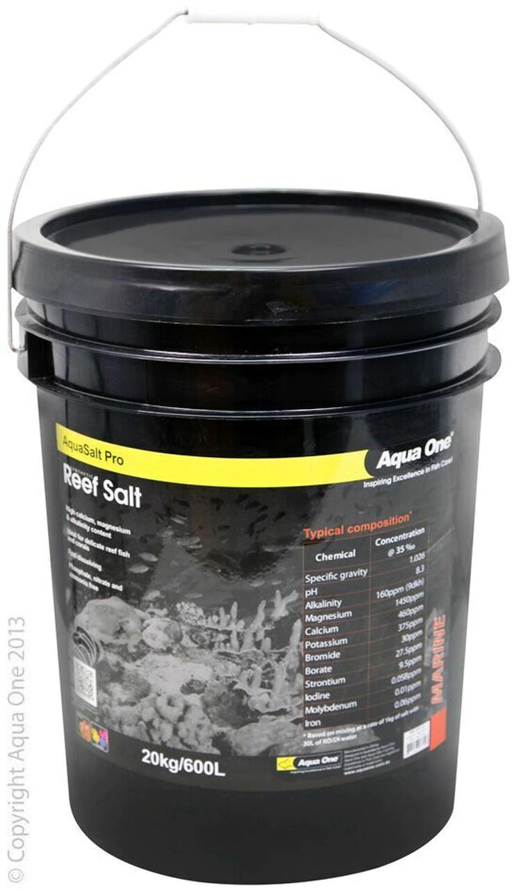 Aqua One Reef Salt 20Kg / 600L (Bucket)