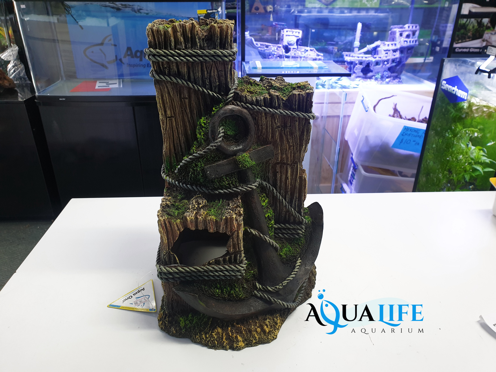 AQUA ONE WOOD WITH ANCHOR LARGE 26X26X36CM 36829